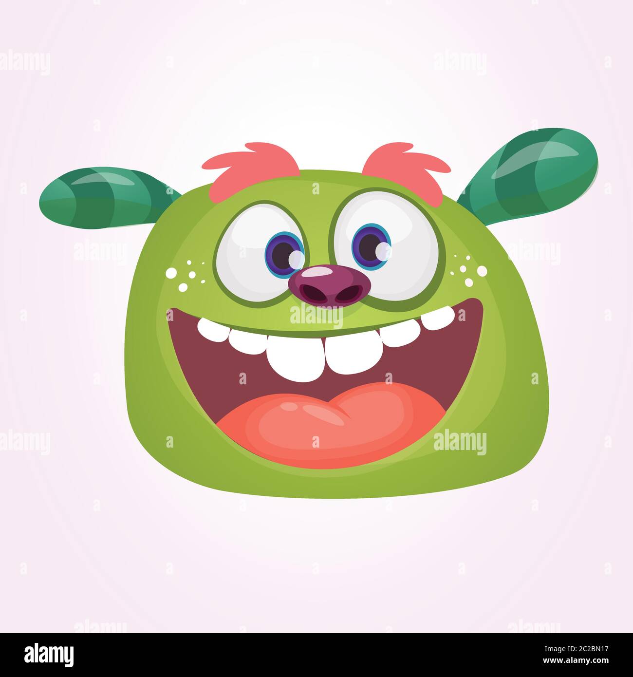 Cartoon green monster.Vector illustration Stock Vector Image & Art - Alamy