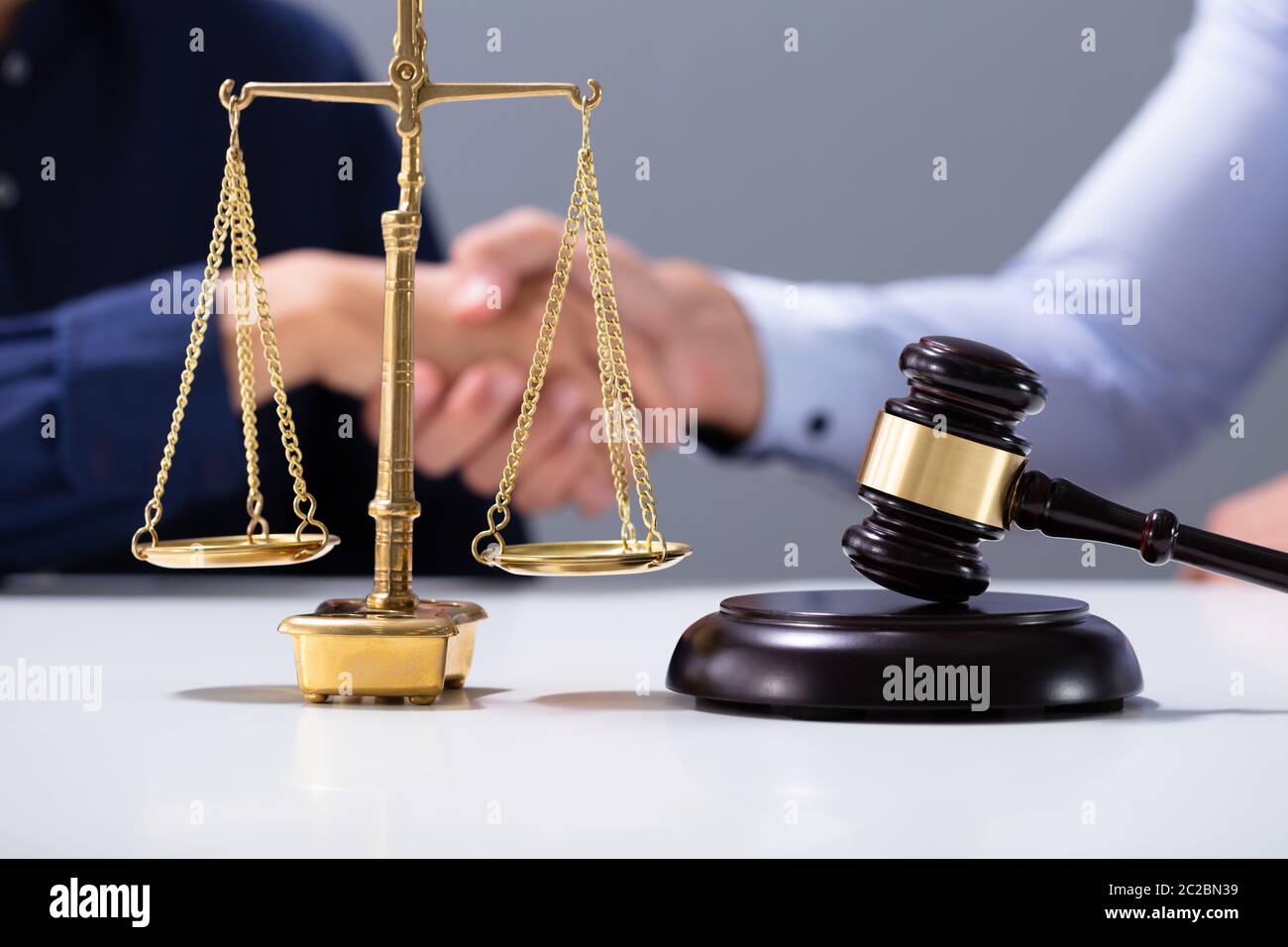 Judge lawyer shaking hands in hi-res stock photography and images - Alamy