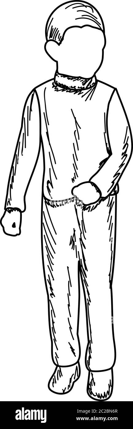 faceless child boy sketch, lines Stock Vector Image & Art - Alamy