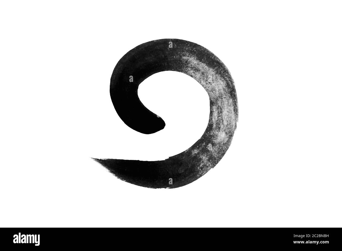 Abstract Ink draw circle isolate on white background Stock Photo - Alamy