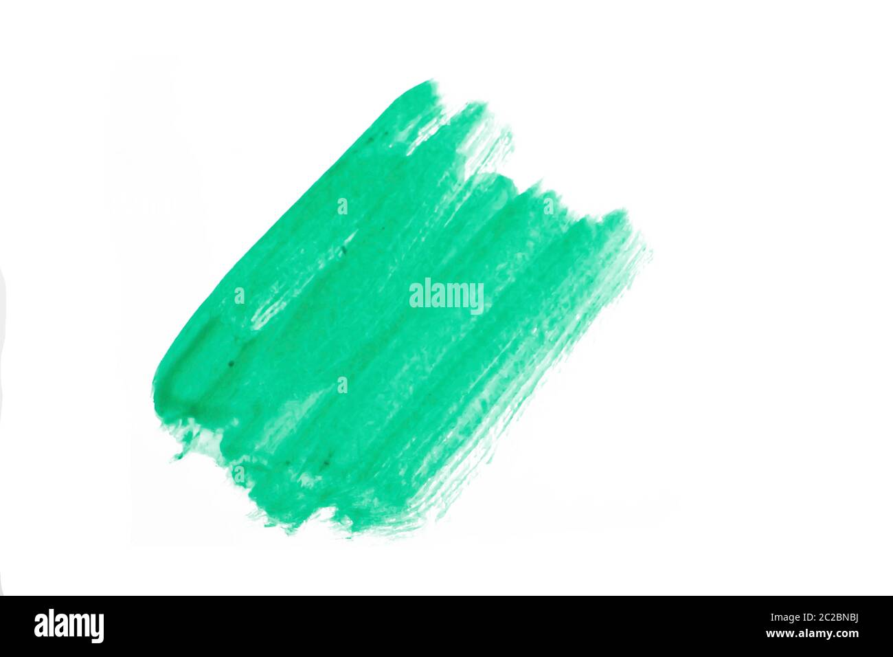 Green Water Color paint isolate on white background Stock Photo - Alamy