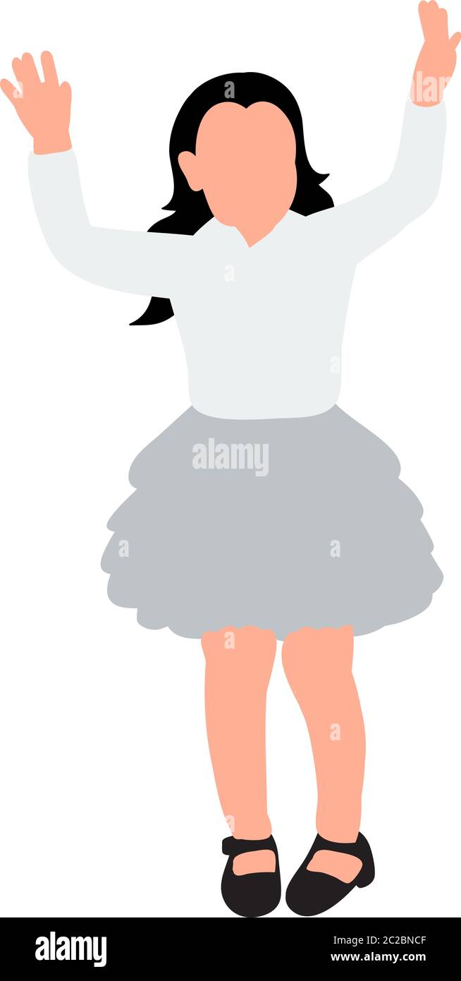 white background, faceless children rejoicing Stock Vector Image & Art ...