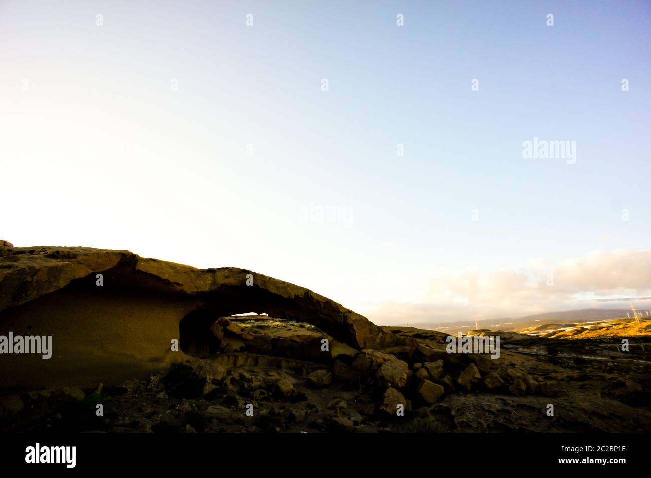 Volcanic Formation Natural Arch in the Desert Tenerife Canary Islands ...
