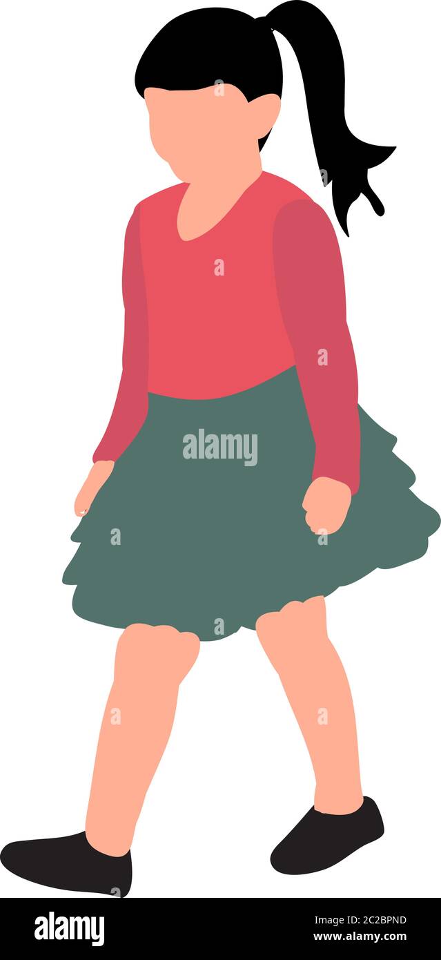 faceless child, girl in dress Stock Vector Image & Art - Alamy
