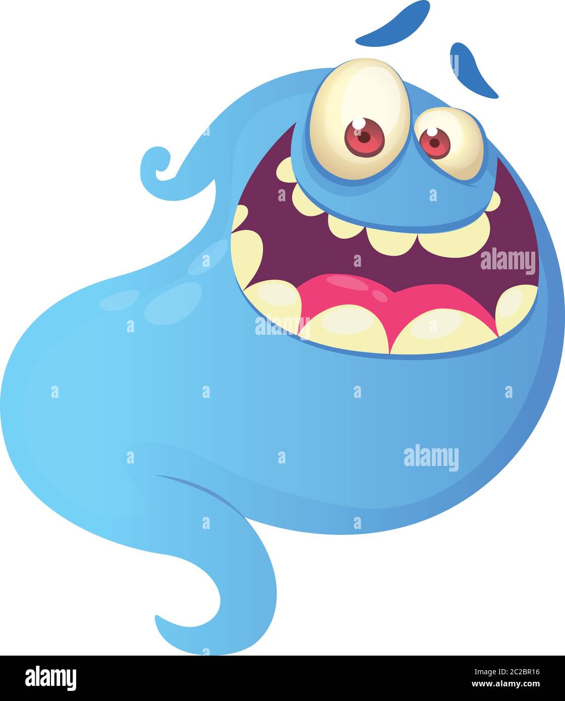 Funny cartoon ghost laughing. Vector blue ghost illustration Stock Vector Image & Art - Alamy
