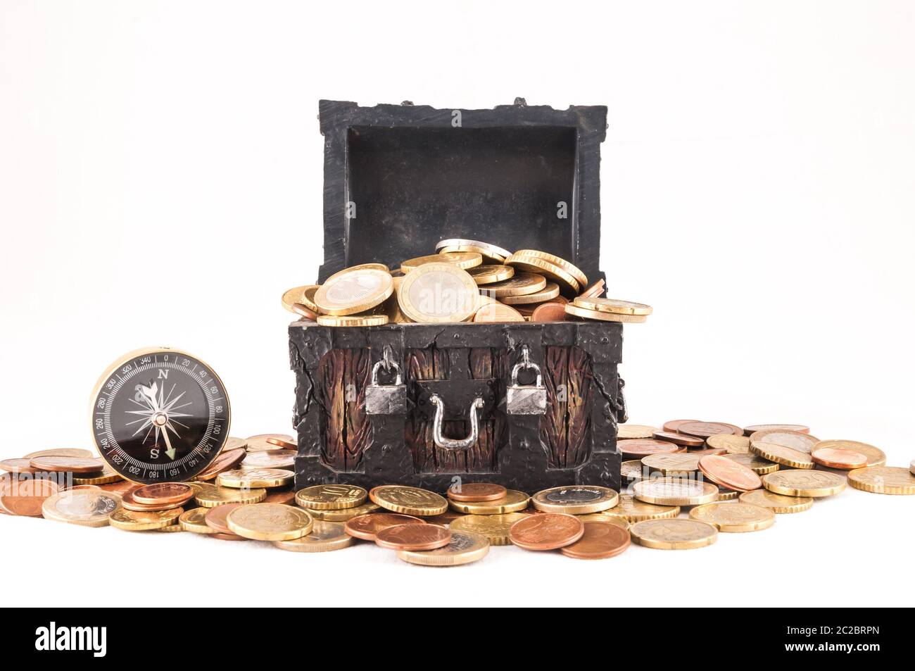 Picture of a Business Money Concept Idea, Treasure Trunk and Money ...
