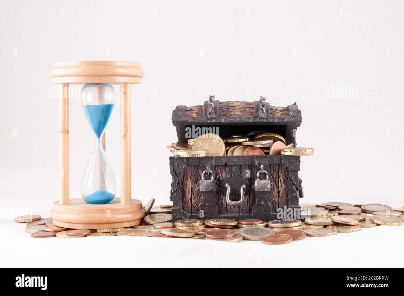 Picture of a Business Money Concept Idea, Treasure Trunk and Money ...