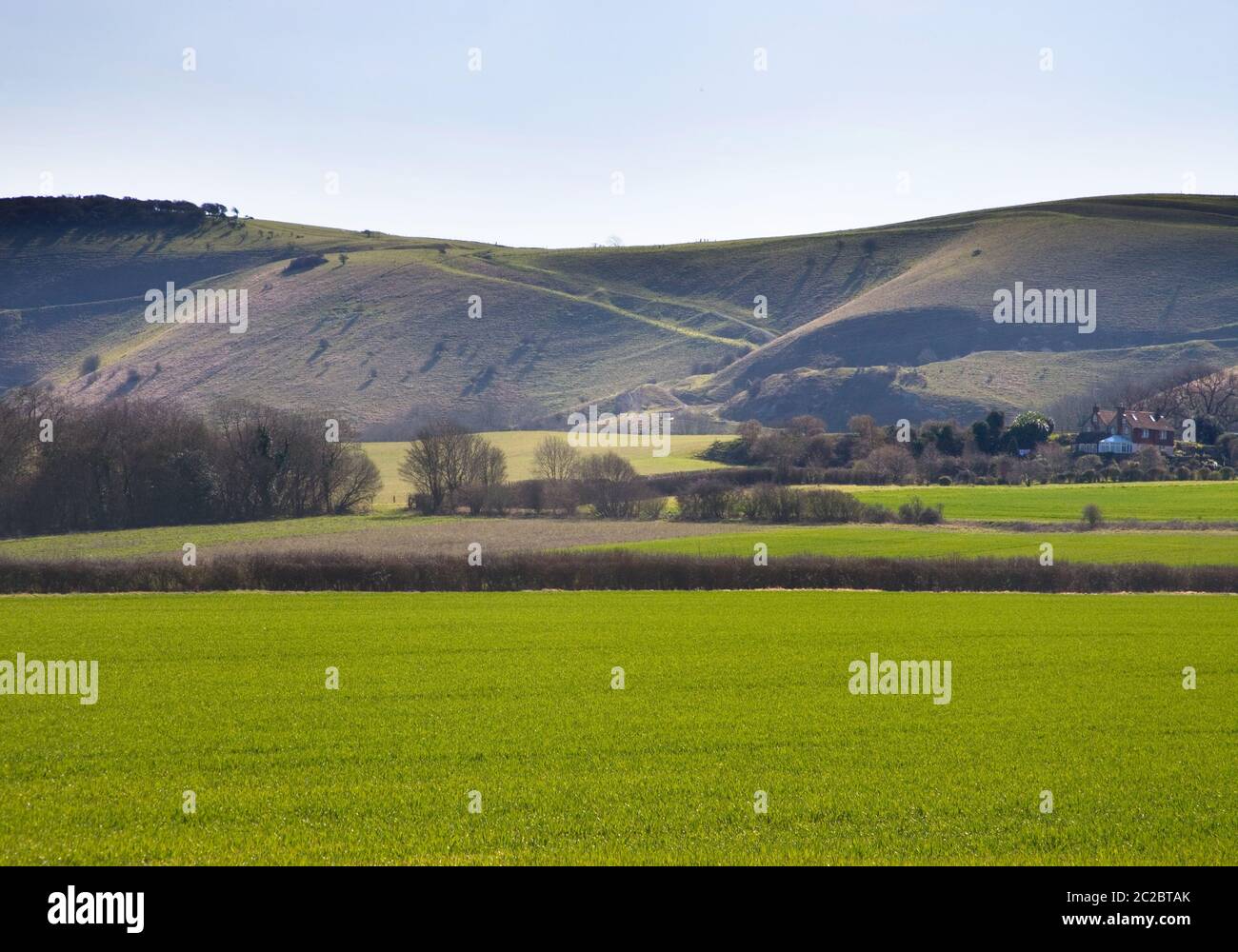 Fulking escarpment south downs west hi-res stock photography and images ...