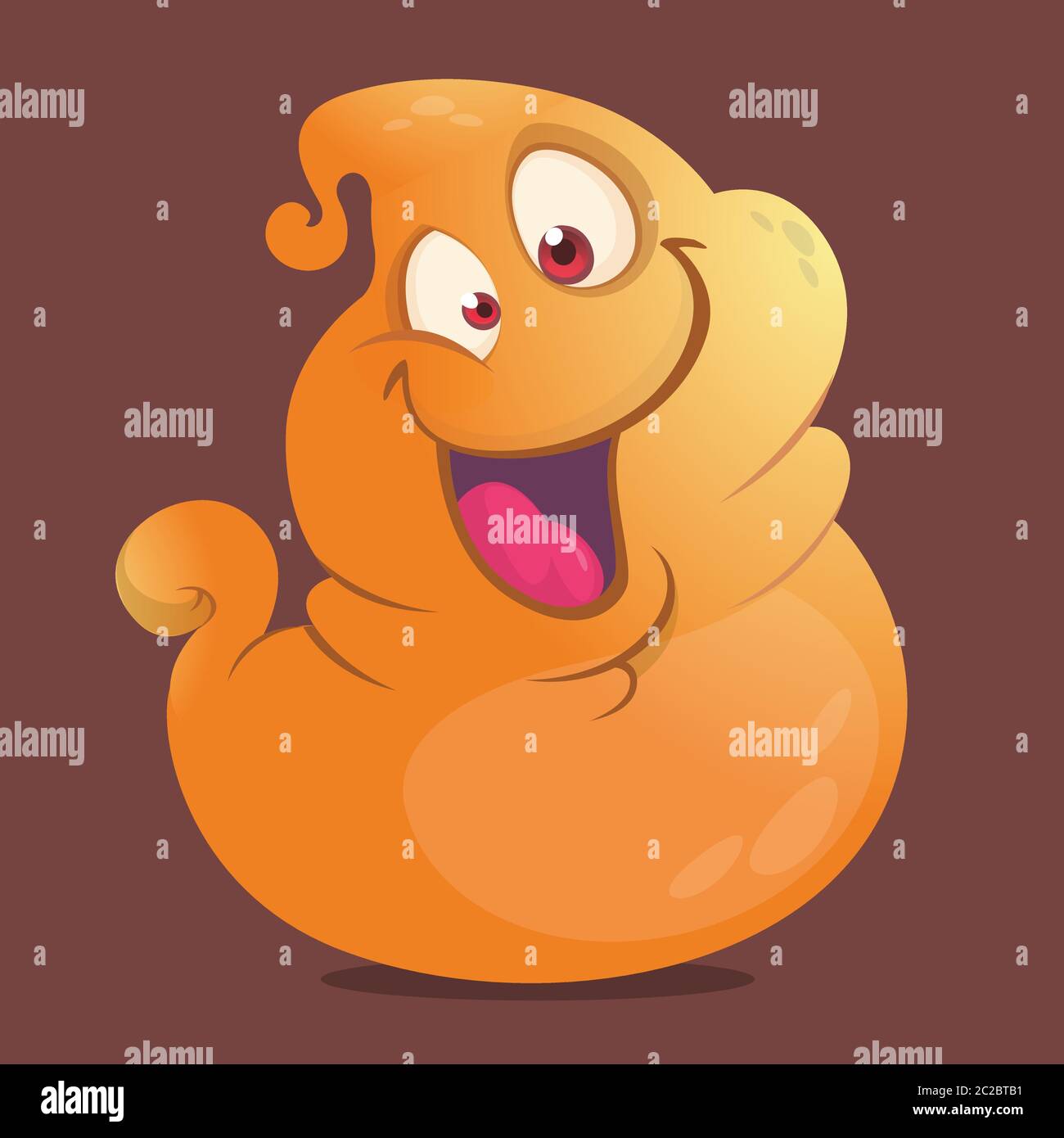 Funny cartoon blob ghost. Vector illustration. Halloween Stock Vector ...