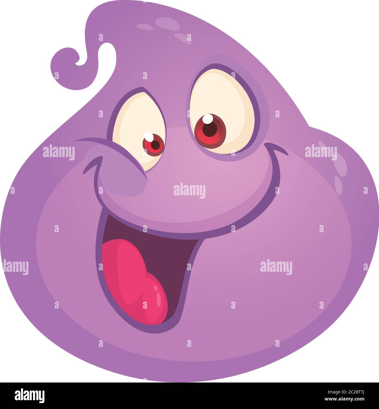 Happy cartoon ghost avatar. Vector illustration Stock Vector Image ...