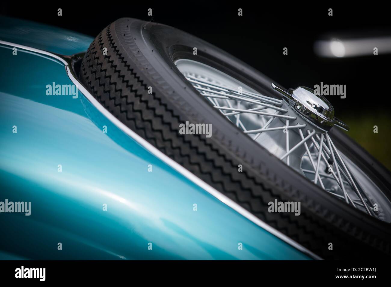 Close up shot of a vintage classic car spare wheel Stock Photo - Alamy