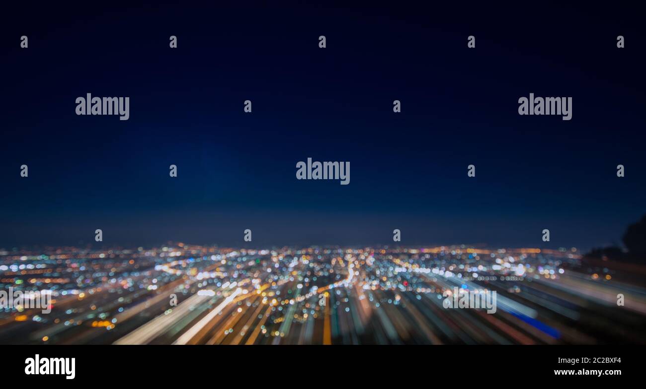 Abstract long exposure, experimental surreal photo, city and vehicle ...