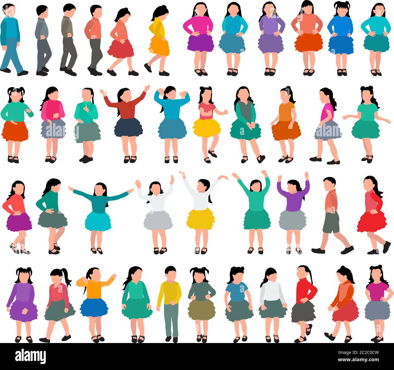 faceless child, set, collection Stock Vector Image & Art - Alamy