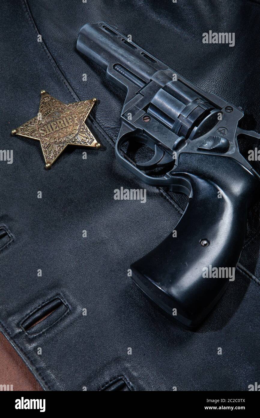 Gun And Star Stock Photo - Alamy