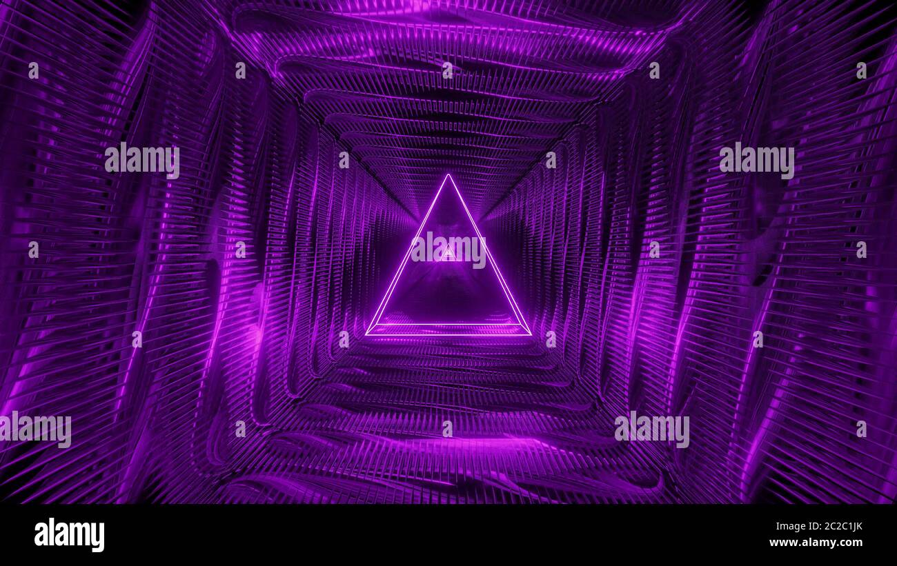 abstract holy glowing triangle wireframe design with metal background ...