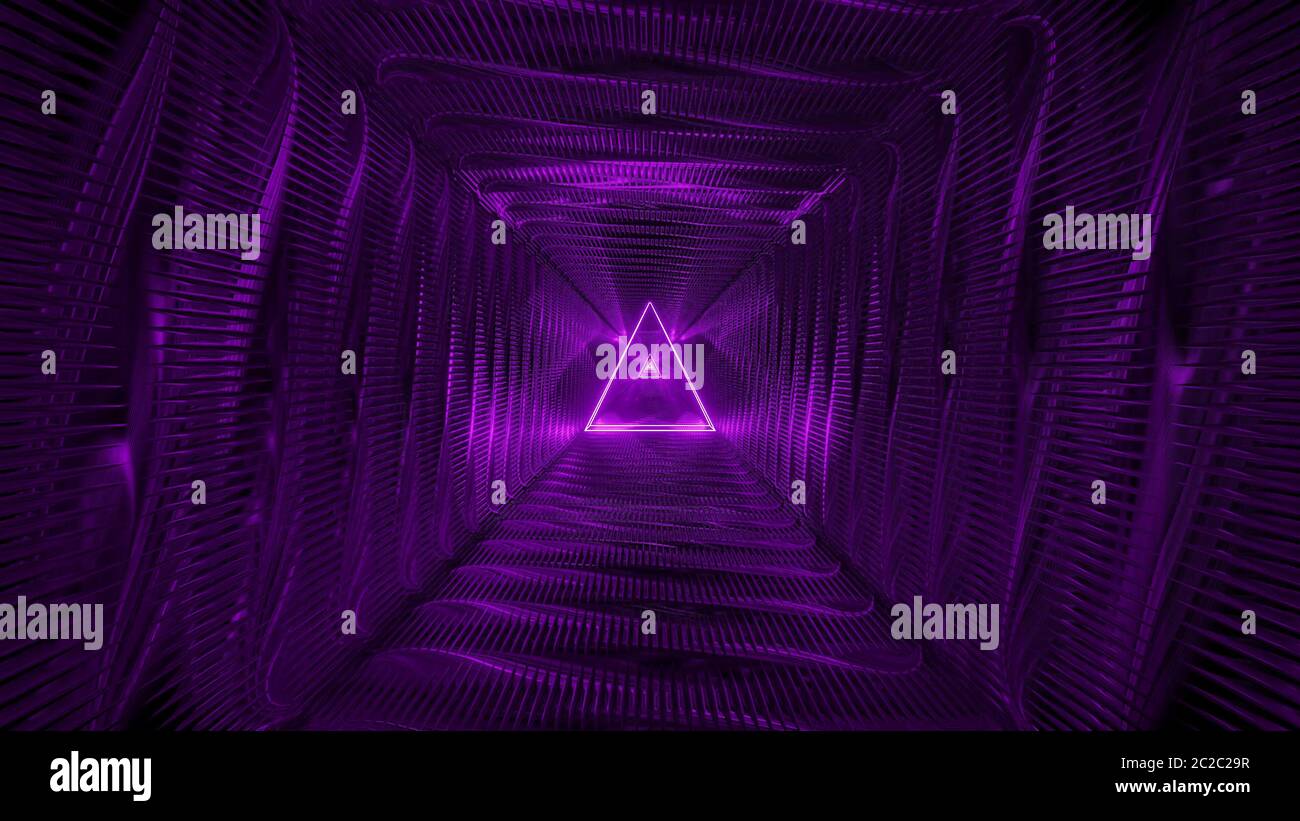 abstract holy glowing triangle wireframe design with metal background ...