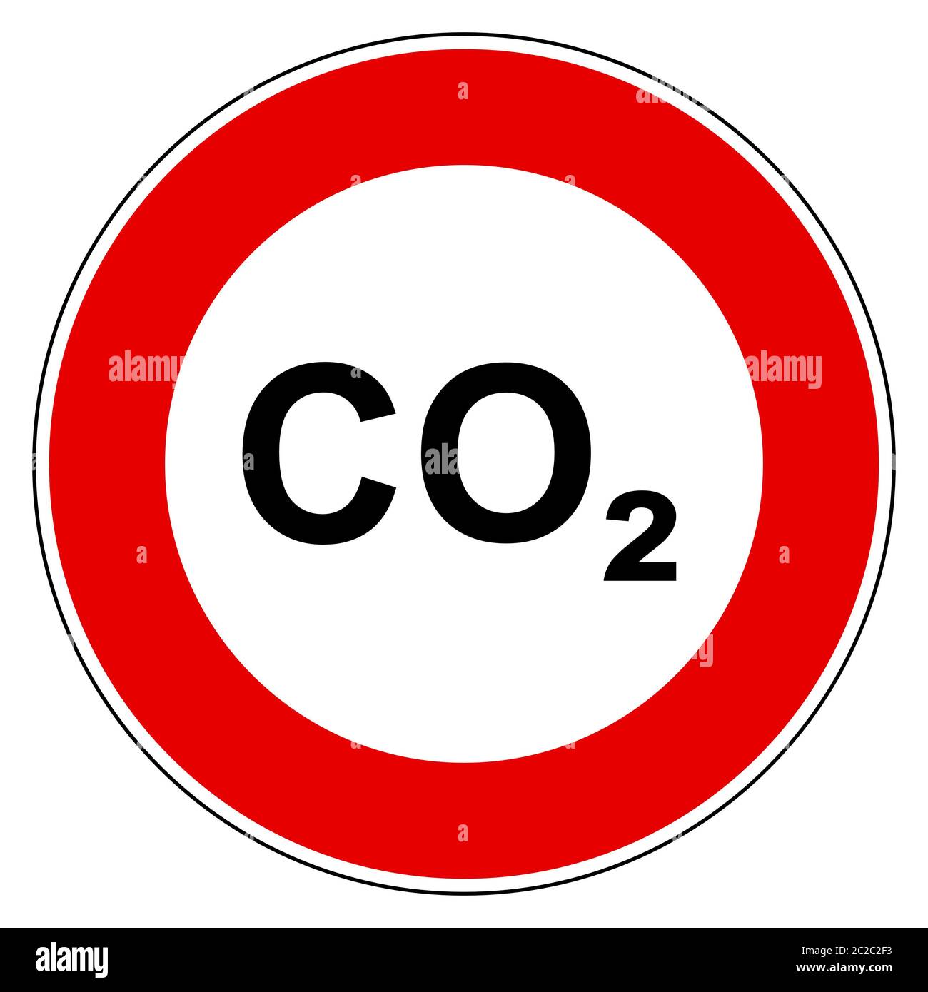 Prohibition sign carbon dioxide Cut Out Stock Images & Pictures - Alamy