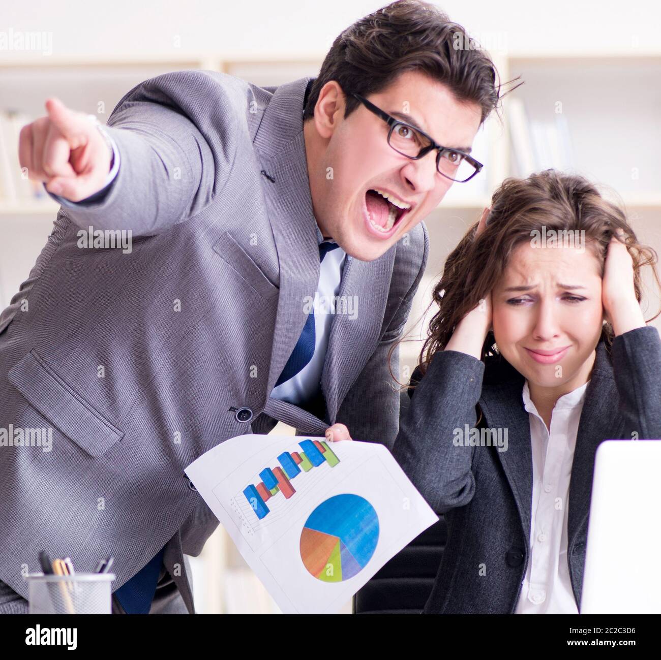 Boss secretary scream hi-res stock photography and images - Alamy