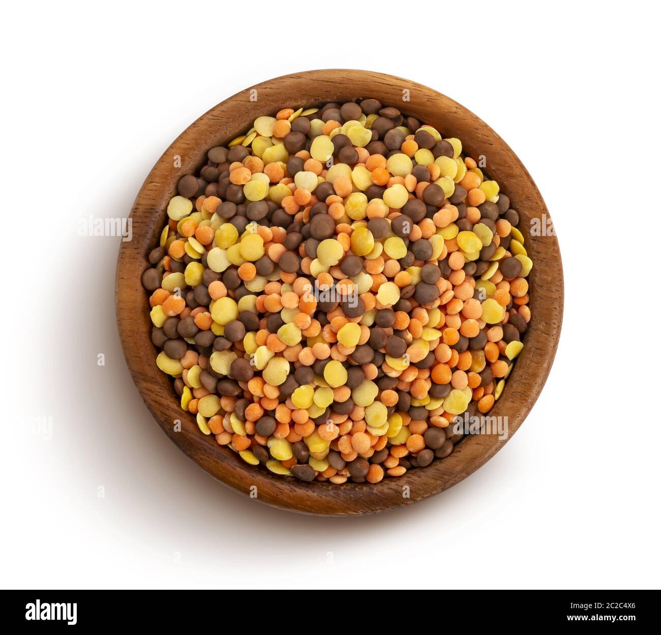 Lentils mix isolated on white background, top view Stock Photo - Alamy