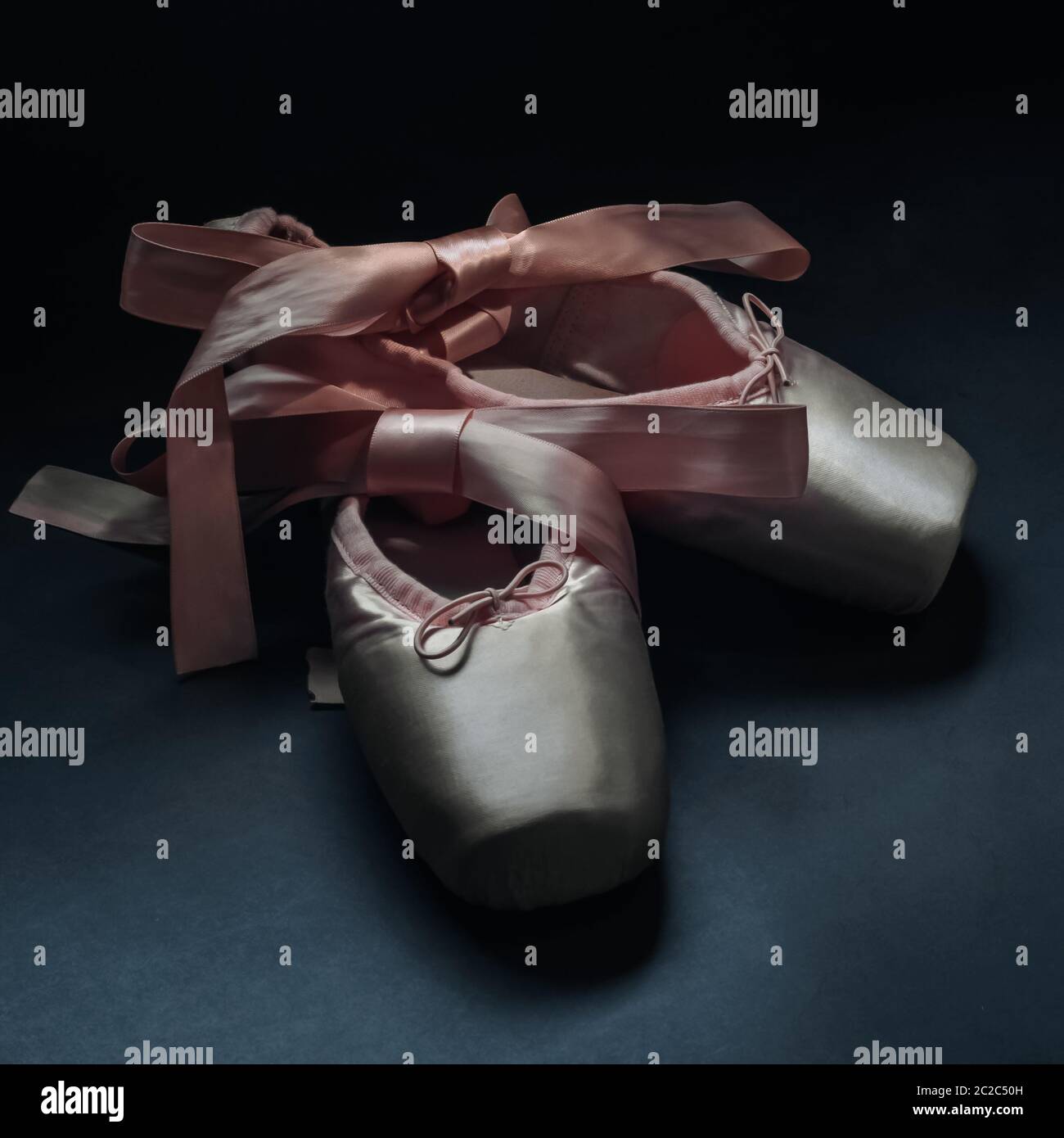 Pointe shoes ballet dance shoes with a bow of ribbons beautifully ...