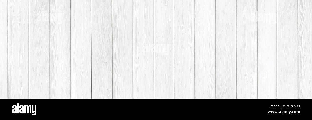 Wooden rustic white planks texture wide background Stock Photo - Alamy