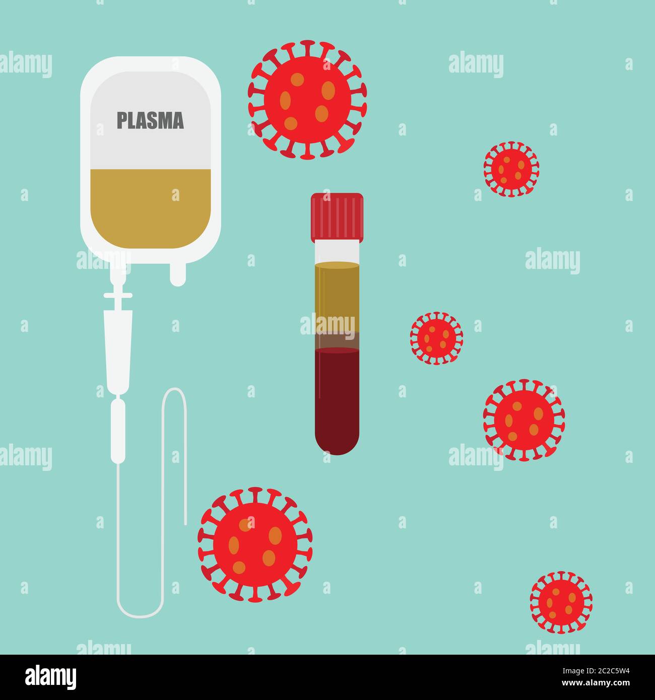 Blood plasma test tube Stock Vector Images - Alamy