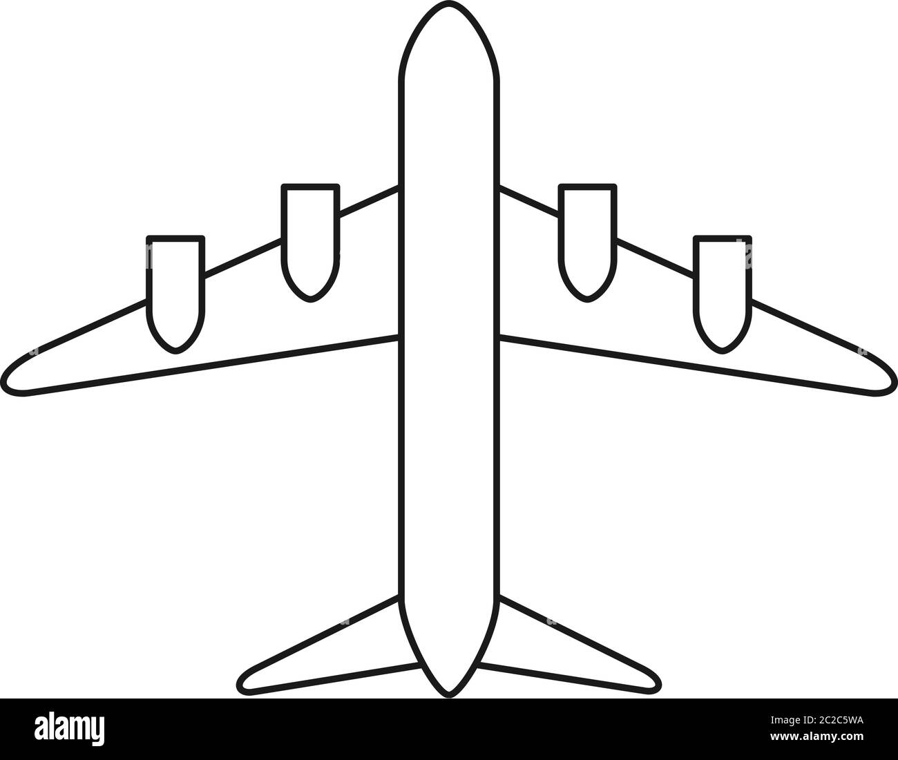 Black And White Airplane Clip Art