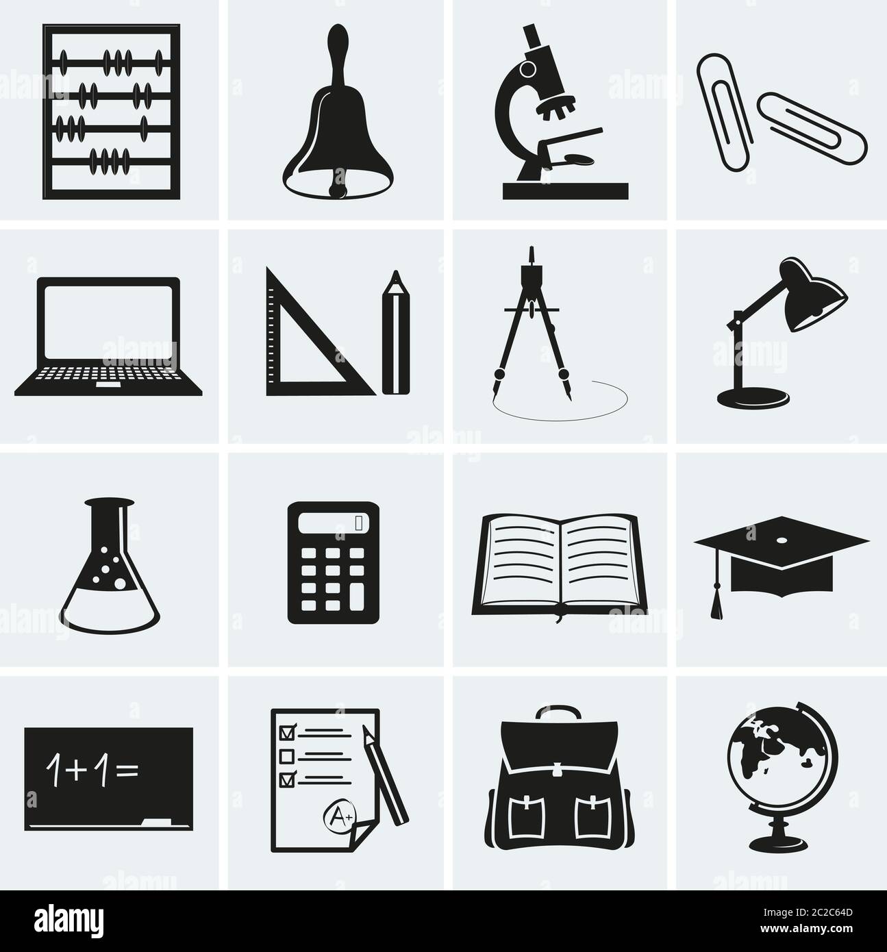 Set of school and education icons. Vector illustration Stock Vector ...