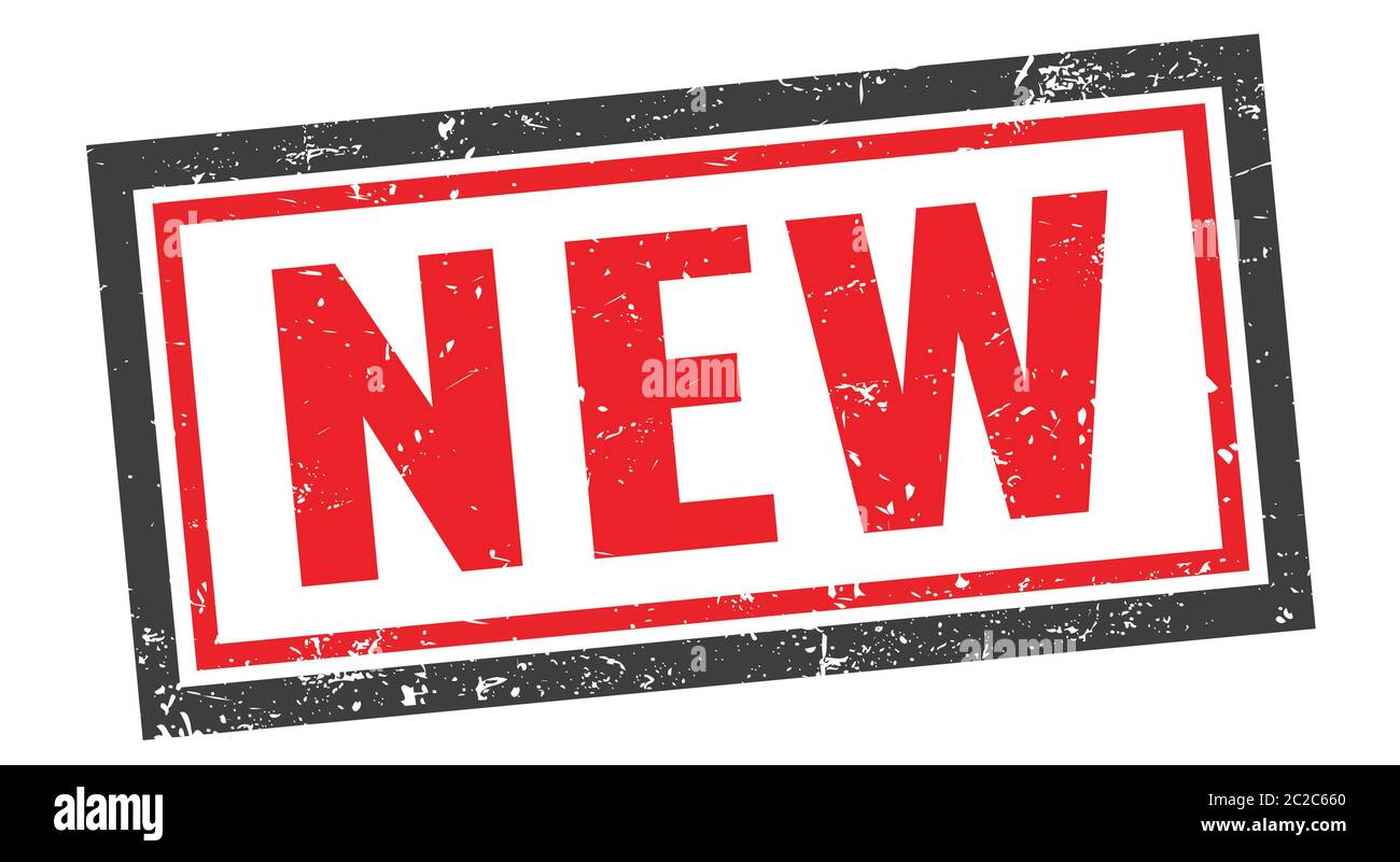 NEW red black rectangle stamp Stock Photo - Alamy