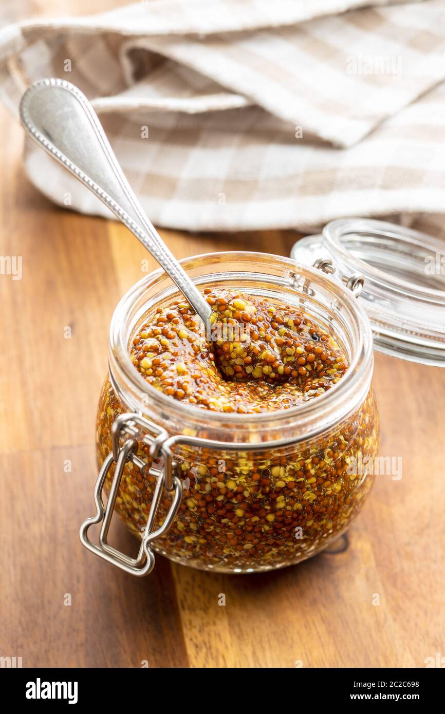 Grain mustard in pot hi-res stock photography and images - Alamy