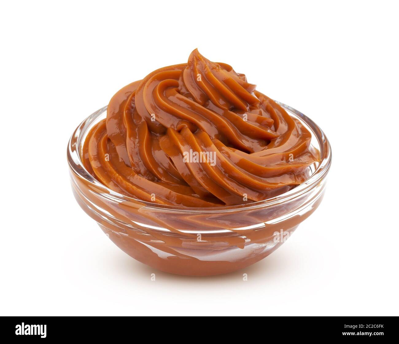 Boiled condensed milk, caramel cream isolated on white background Stock ...