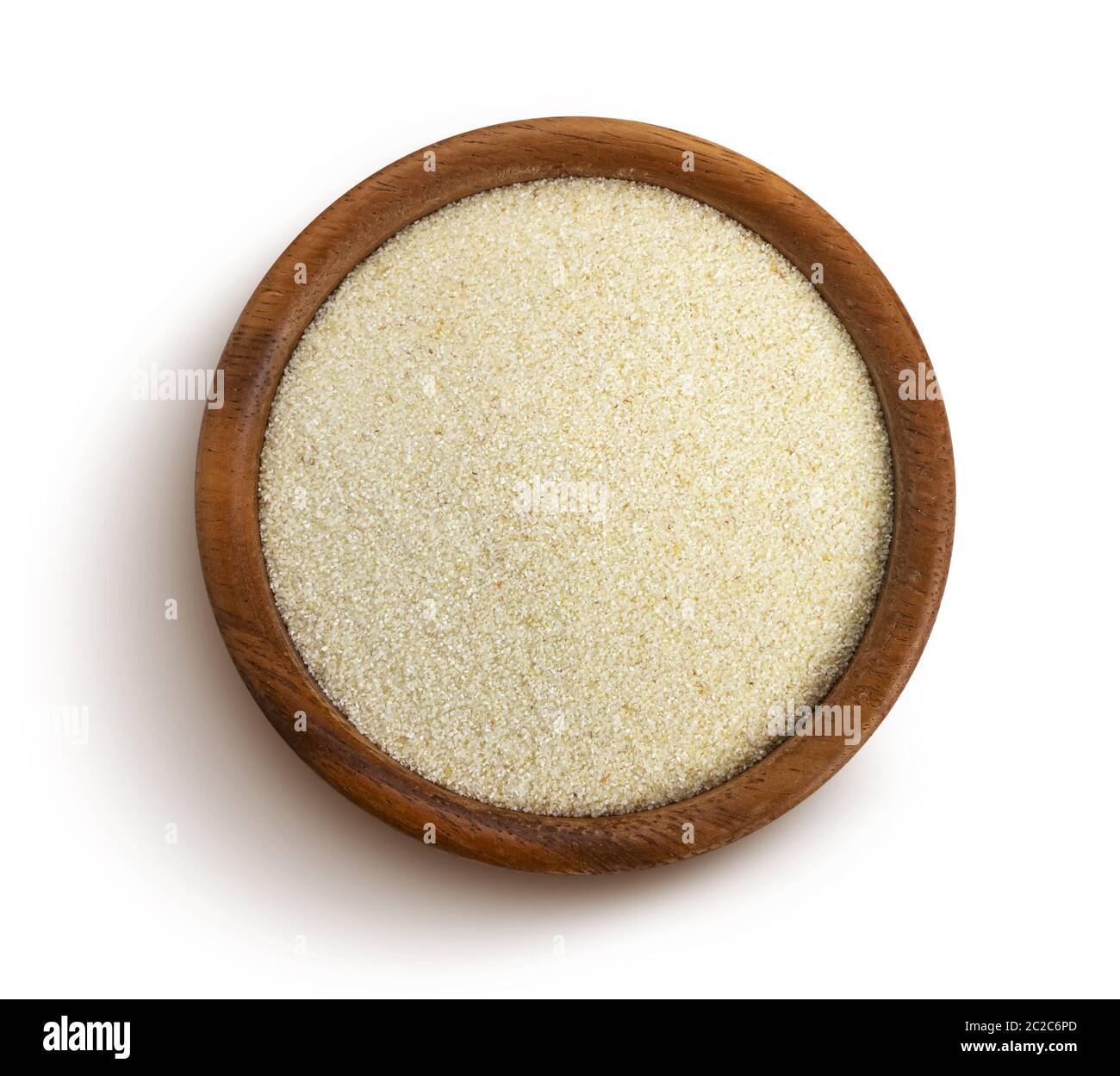 Semolina isolated on white background, top view Stock Photo - Alamy