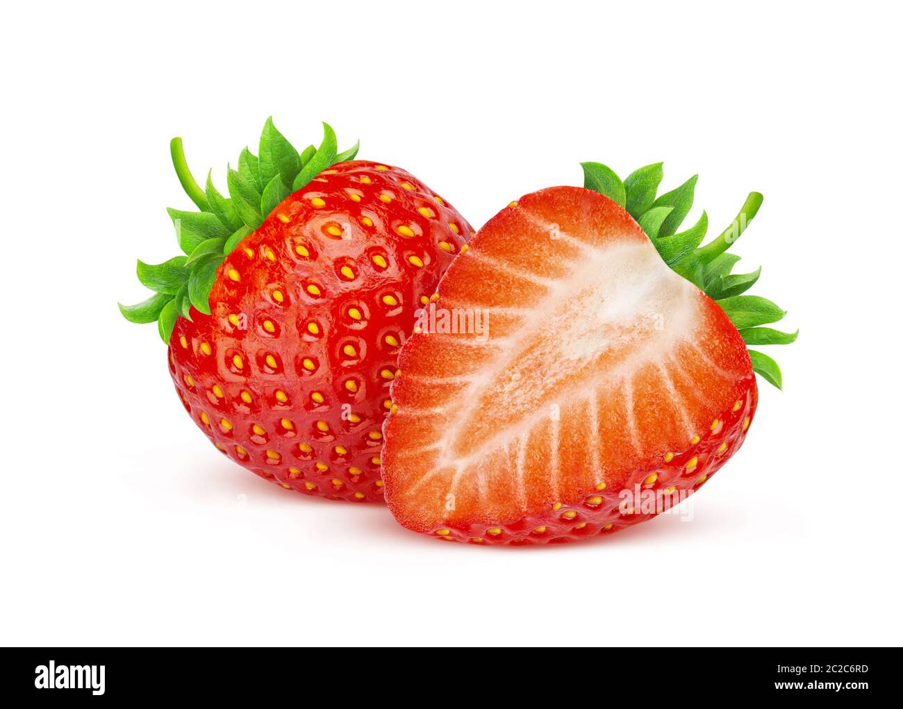 Strawberry isolated on white background with clipping path Stock Photo ...