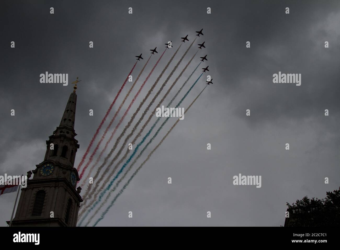 A London flyover during the Queens Jubilee Stock Photo - Alamy