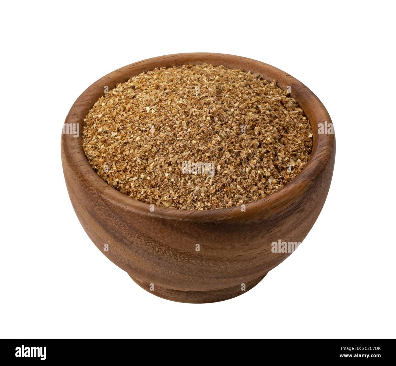 Dry vegetable fiber in bowl isolated on white background Stock Photo ...