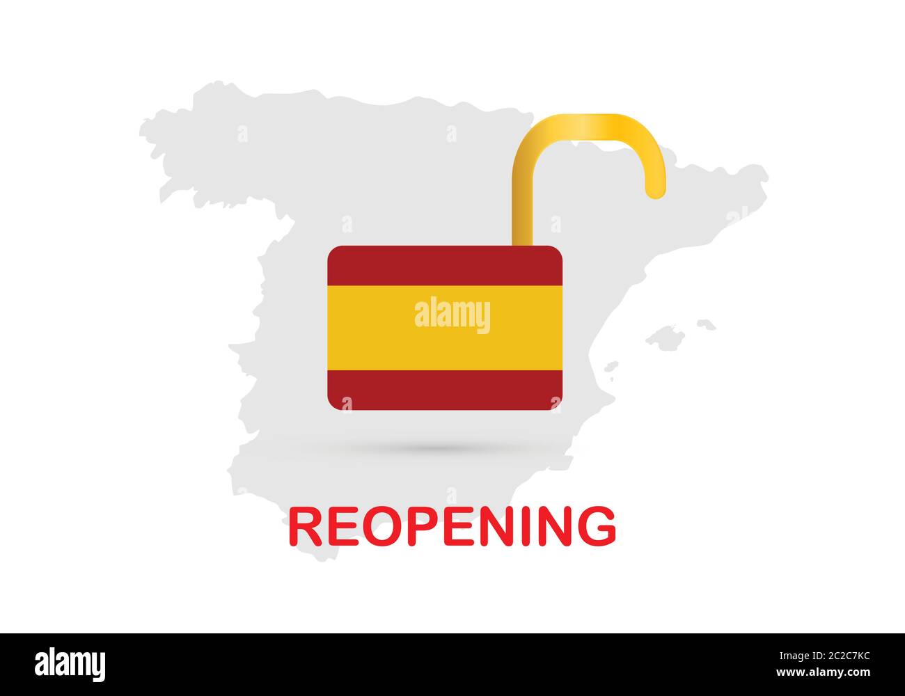 Concepts of reopening Spain after lockdown the country for prevention ...