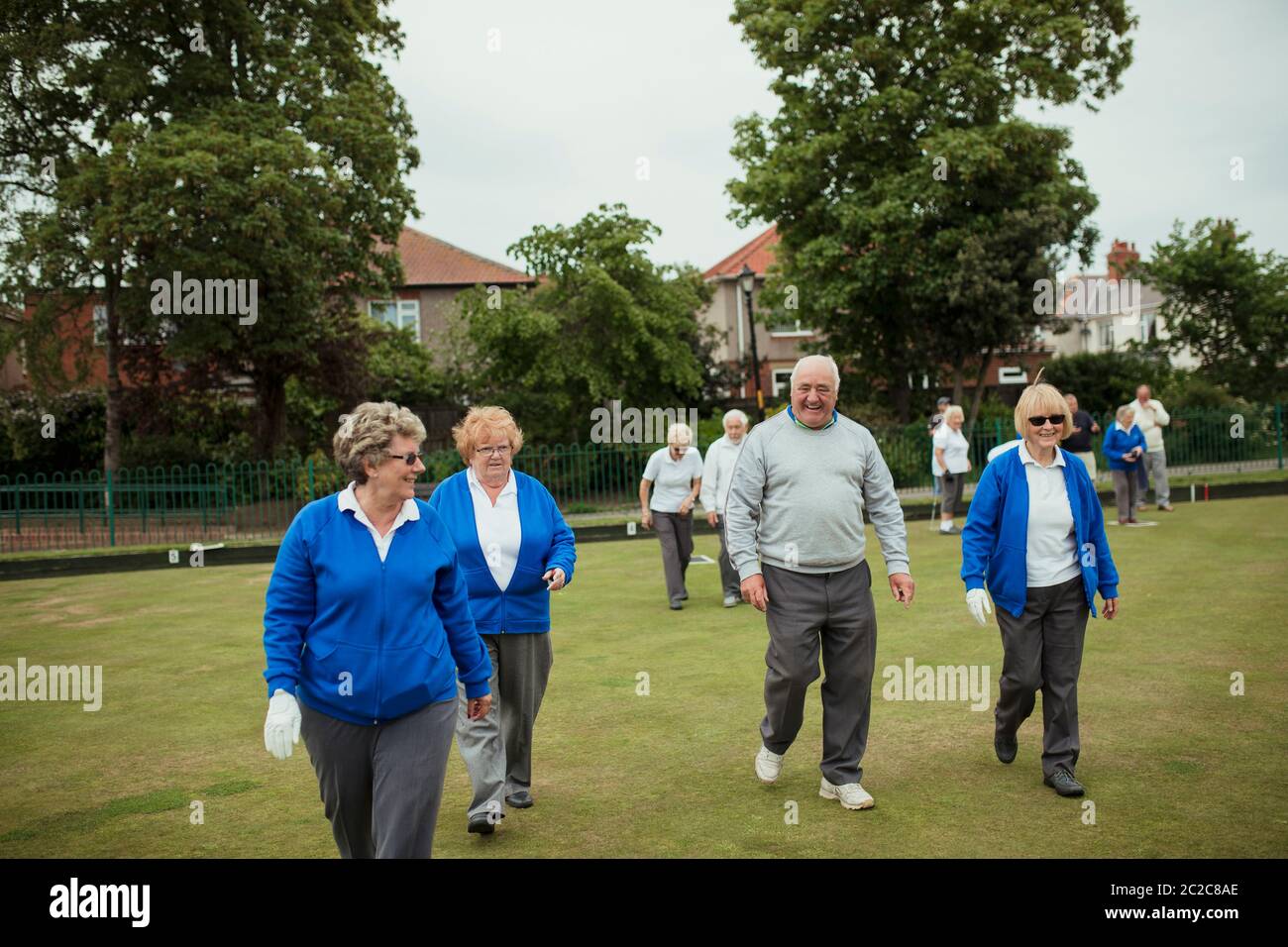 Walking group seniors hi-res stock photography and images - Alamy
