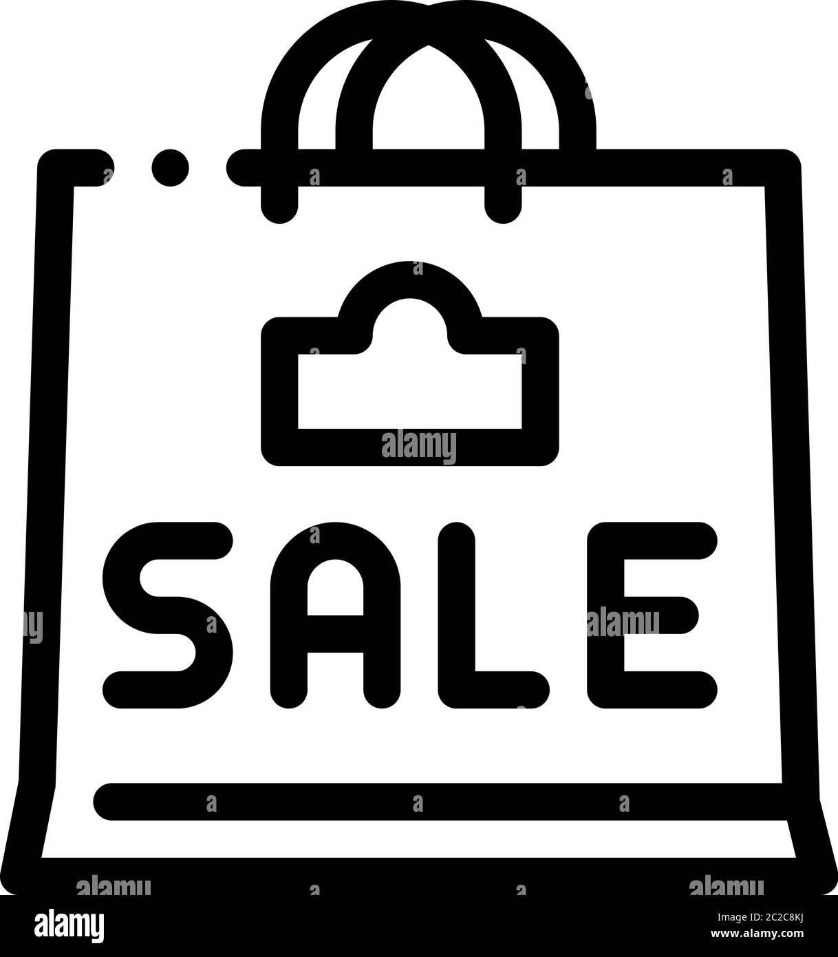 sale paper bag icon vector outline illustration Stock Vector Image ...