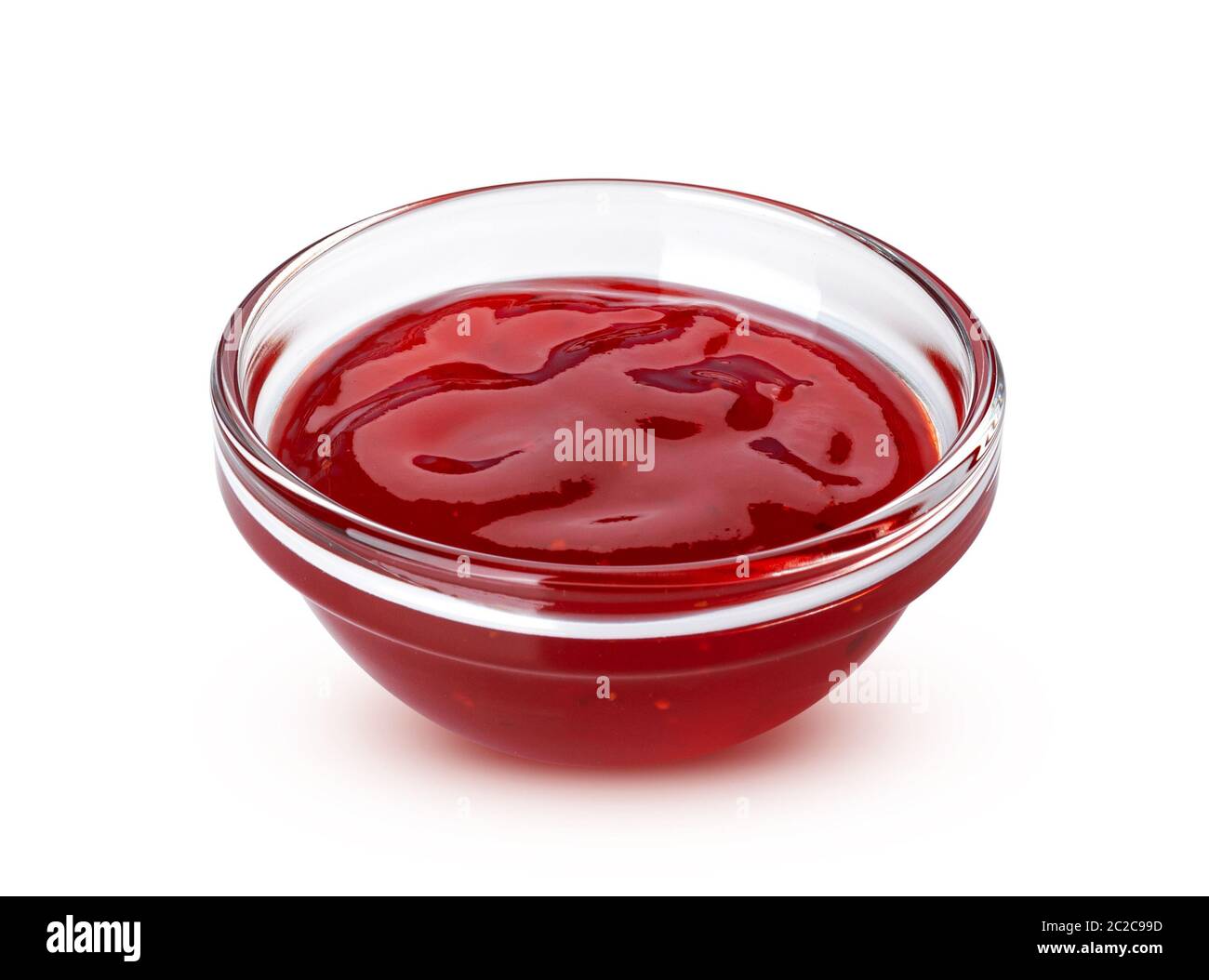 Red berry jam isolated on white background Stock Photo - Alamy