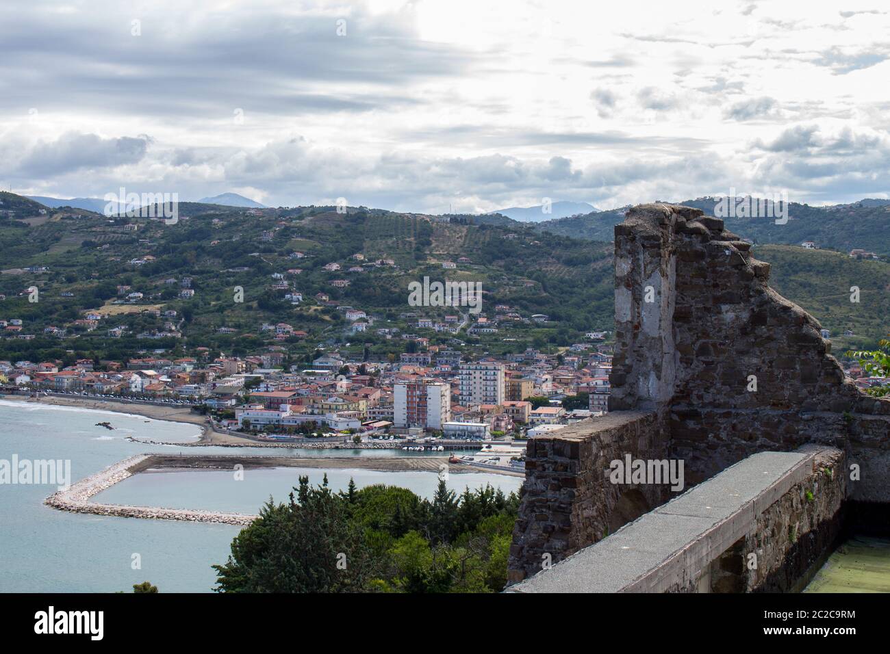 Agropoli, pearl of Cilento, view of the Medieval Castle Stock Photo - Alamy