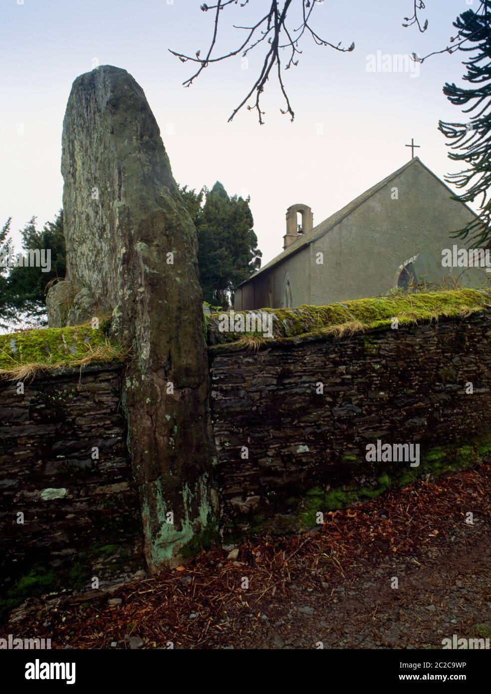 View W of the largest & most convincing of 5 standing stones/stone ...