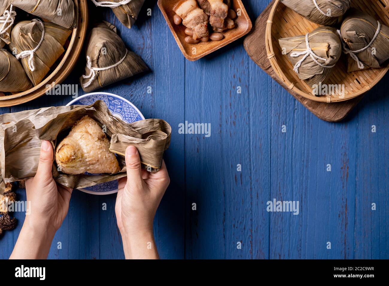 zongzi - Dragon Boat Festival concept Rice dumpling, traditional ...
