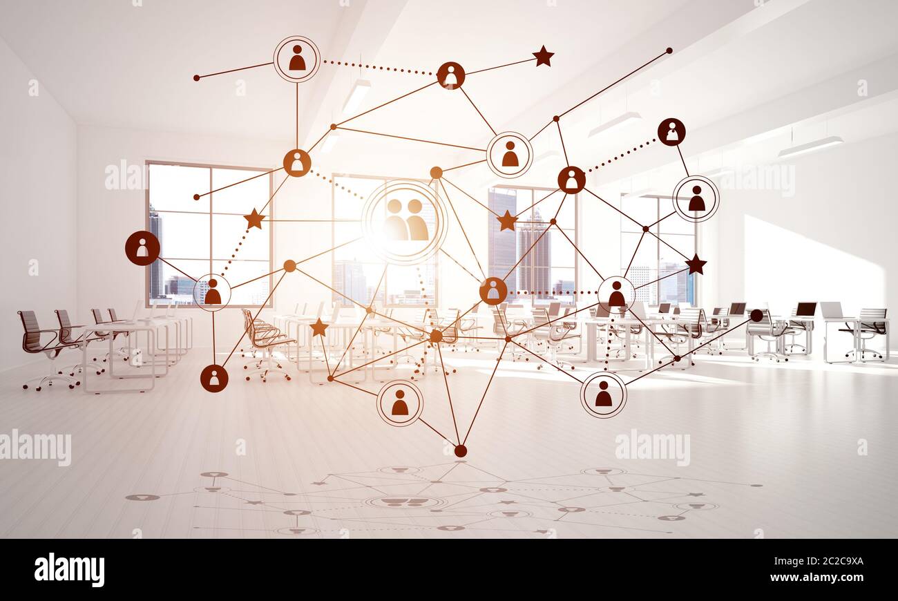 Networking and wireless connection as concept for effective modern ...