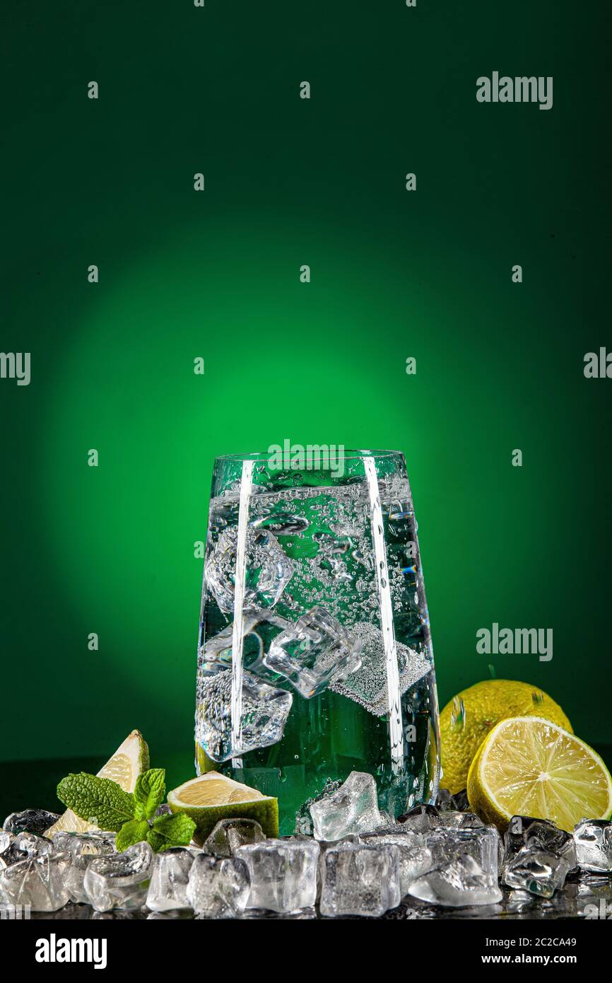 Glass Of Mohito Stock Photo - Alamy
