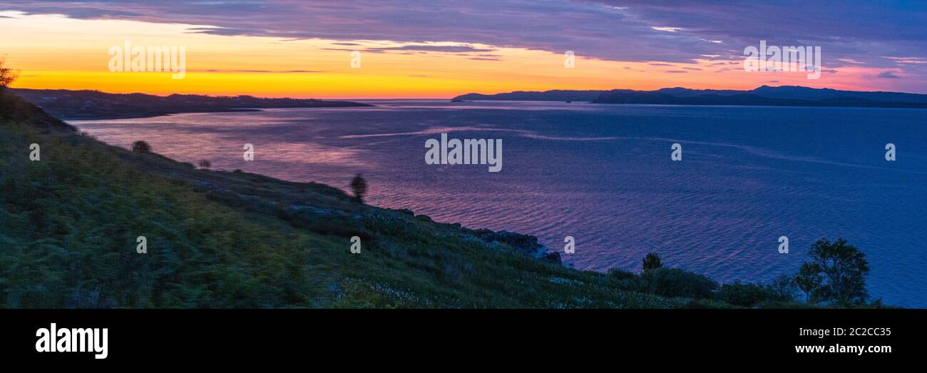 Sunset across Loch Ewe from the southern side, by the B8057, Wester ...