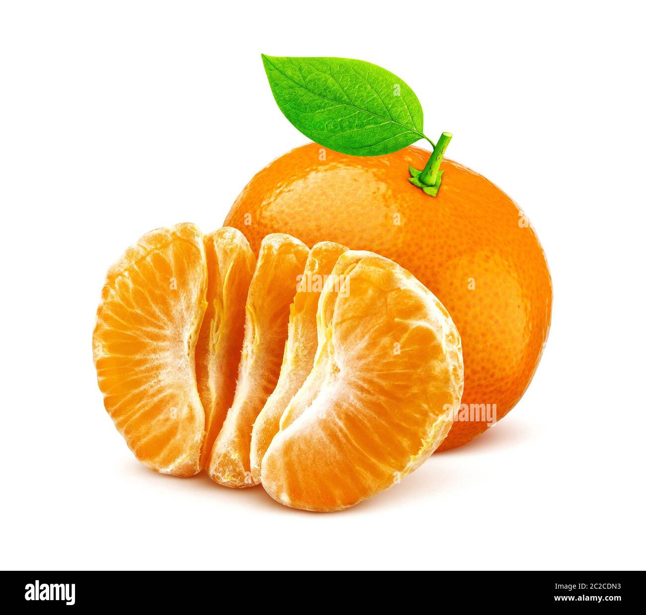 One piece mandarin close Cut Out Stock Images & Pictures - Alamy