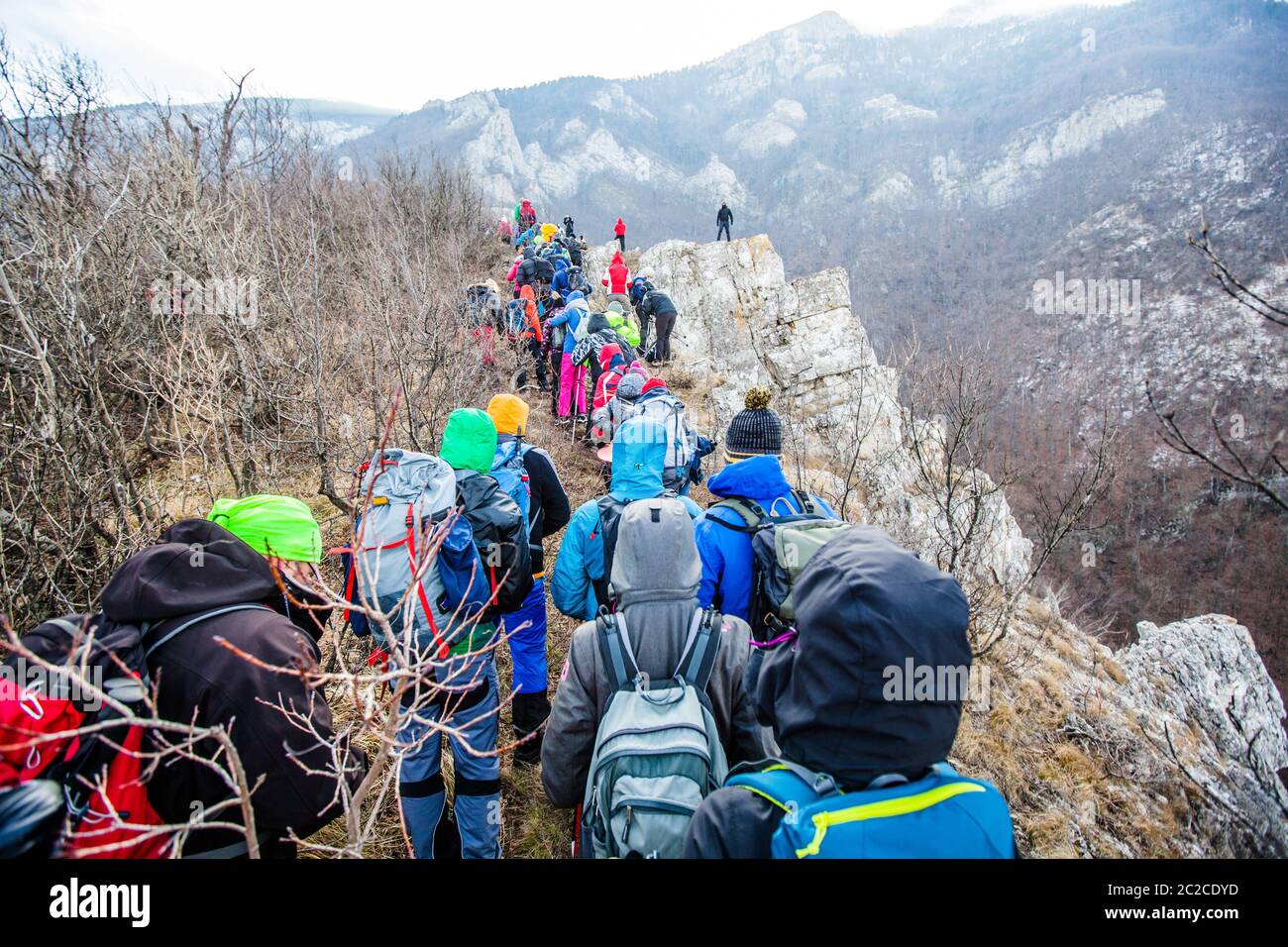 Trekking Group People Outdoor Nature Healthy Activity Mountain Hiking ...