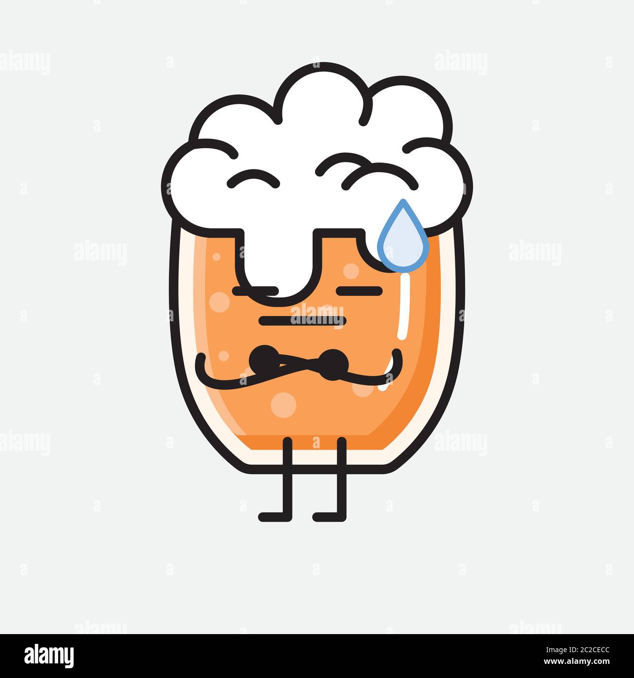 An illustration of Cute Beer Mascot Vector Character in Flat Design ...