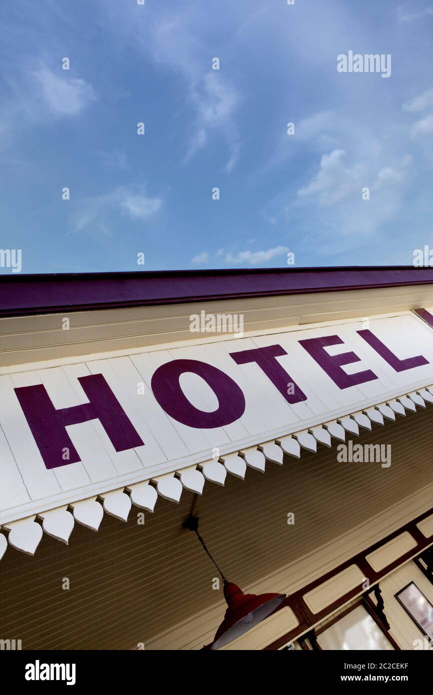 Facade of a French vintage hotel in a seaside resort Stock Photo - Alamy