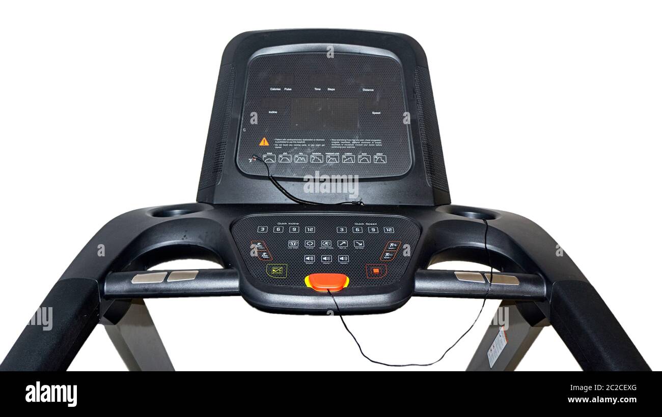 treadmill display equipment gym console fitness indoors white ...